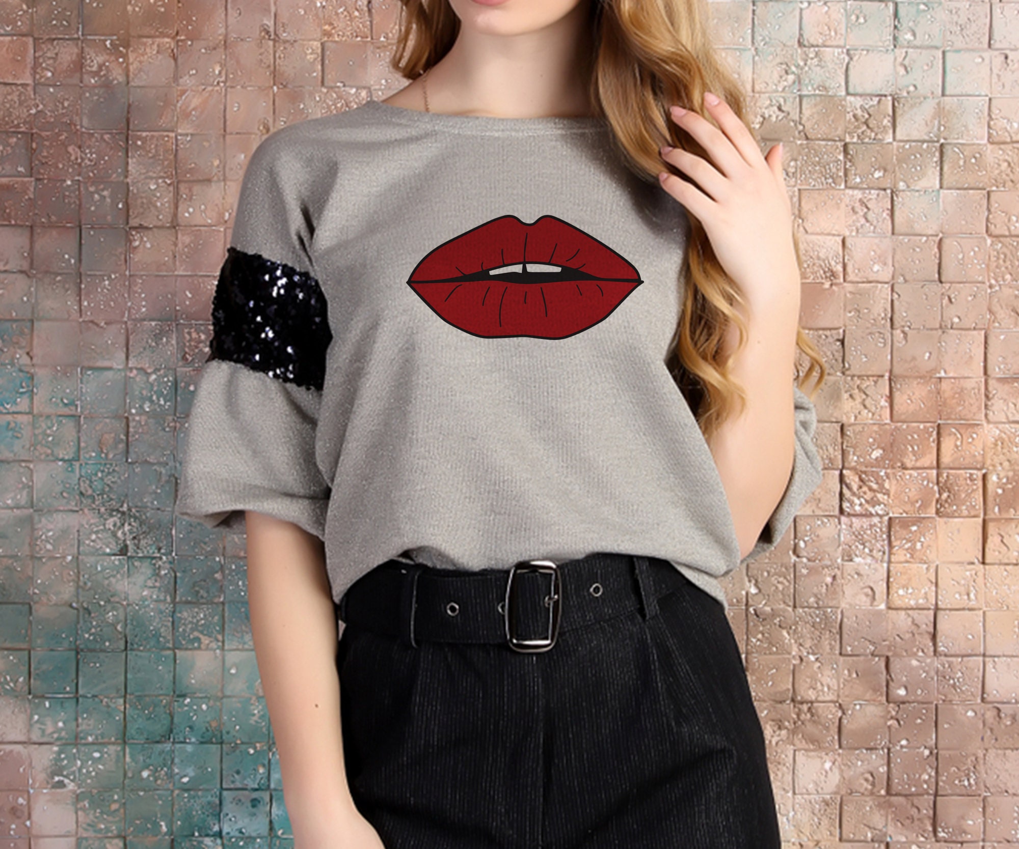 Labios SVG Lápiz labial svg Kiss svg Labios Día de San - Etsy México