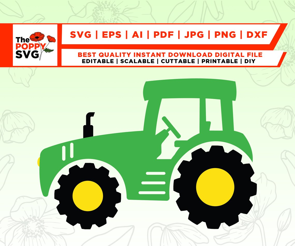 Tractor Svg Tractor Svg Files Truck Svg Kids Svg Birthday - Etsy