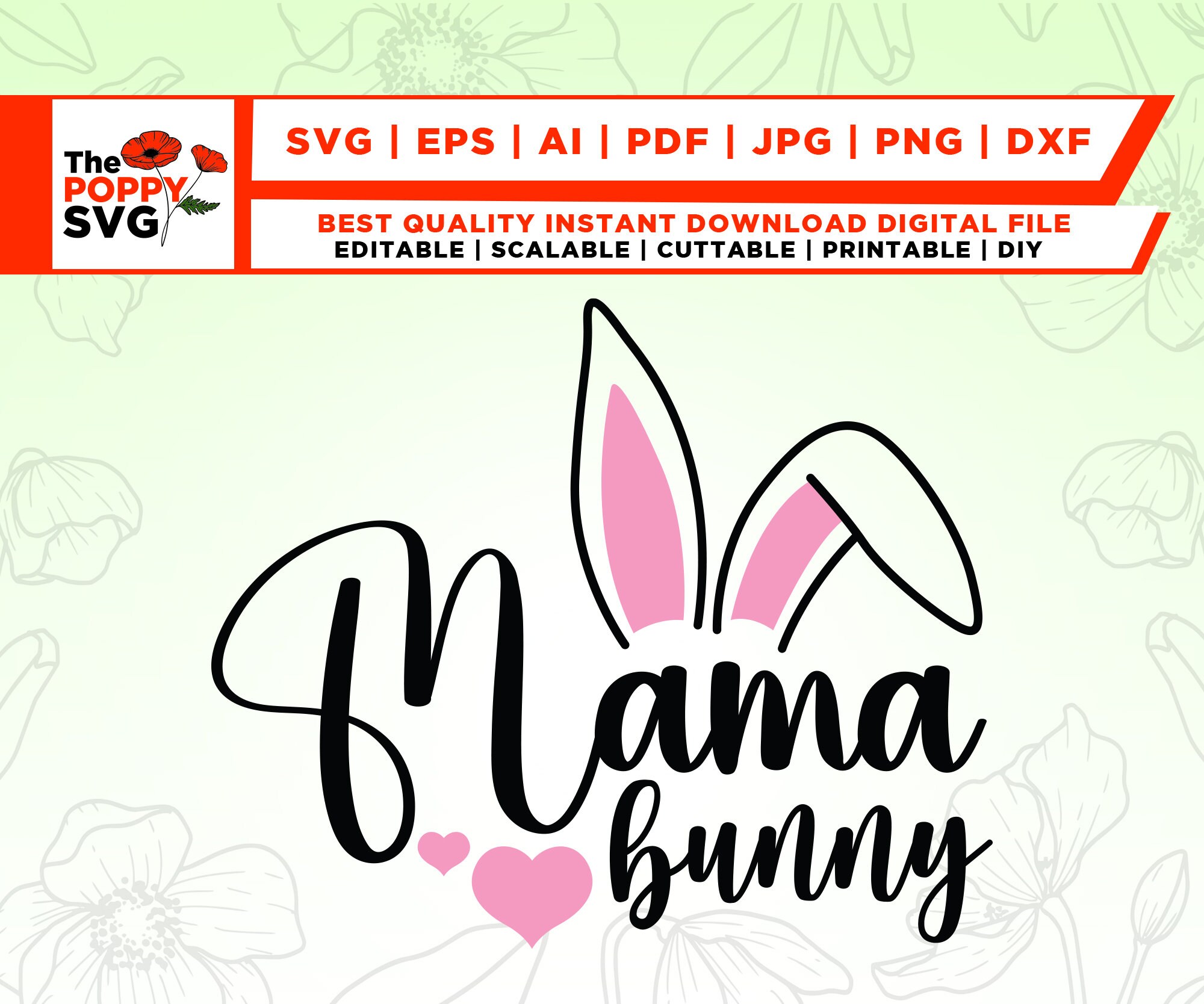 Easter Mama SVG PNG Easter Bunny Svg Mama Bunny Svg Png - Etsy