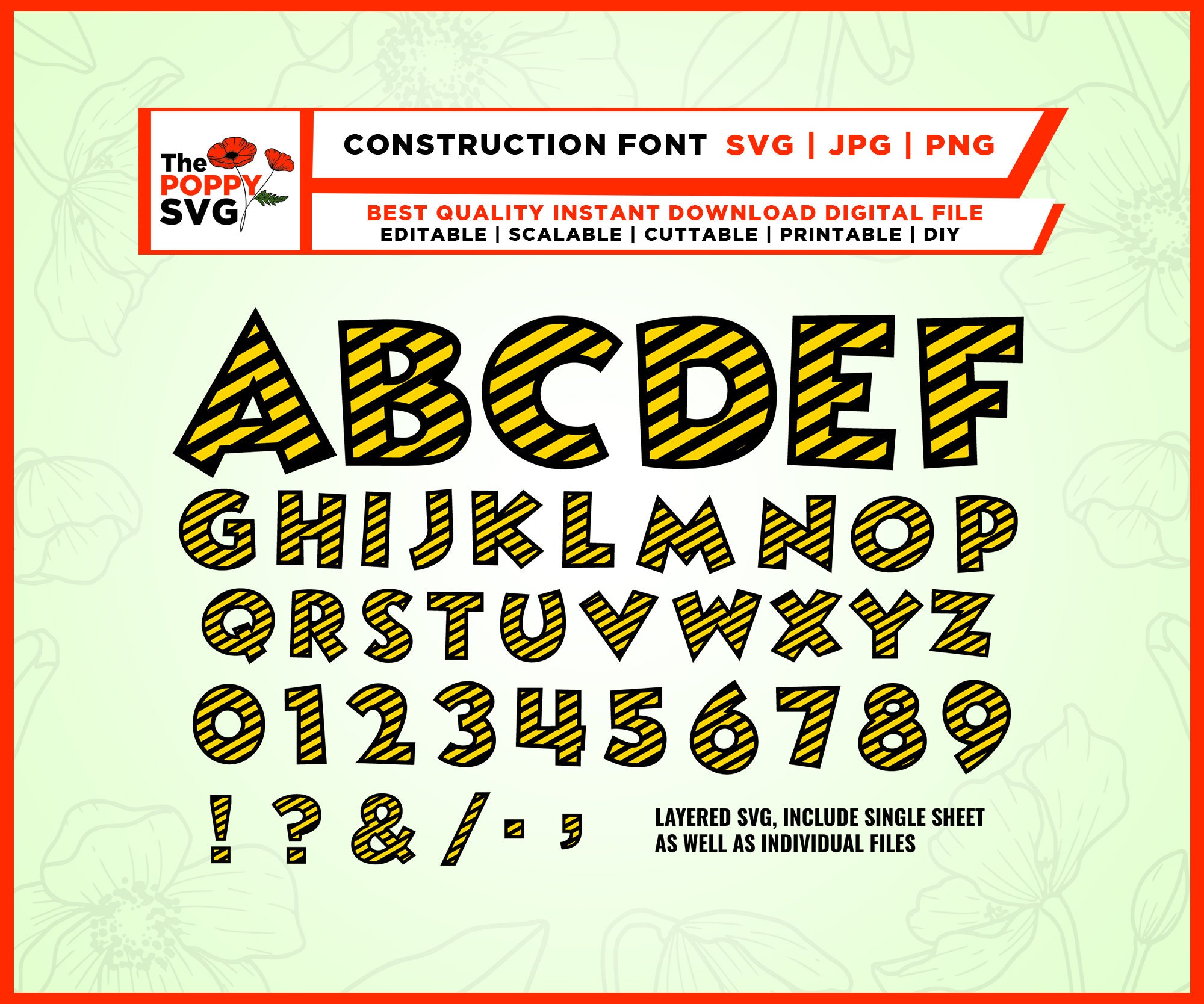 Construction Font Svg, Construction Alphabet, Under Construction Png ...