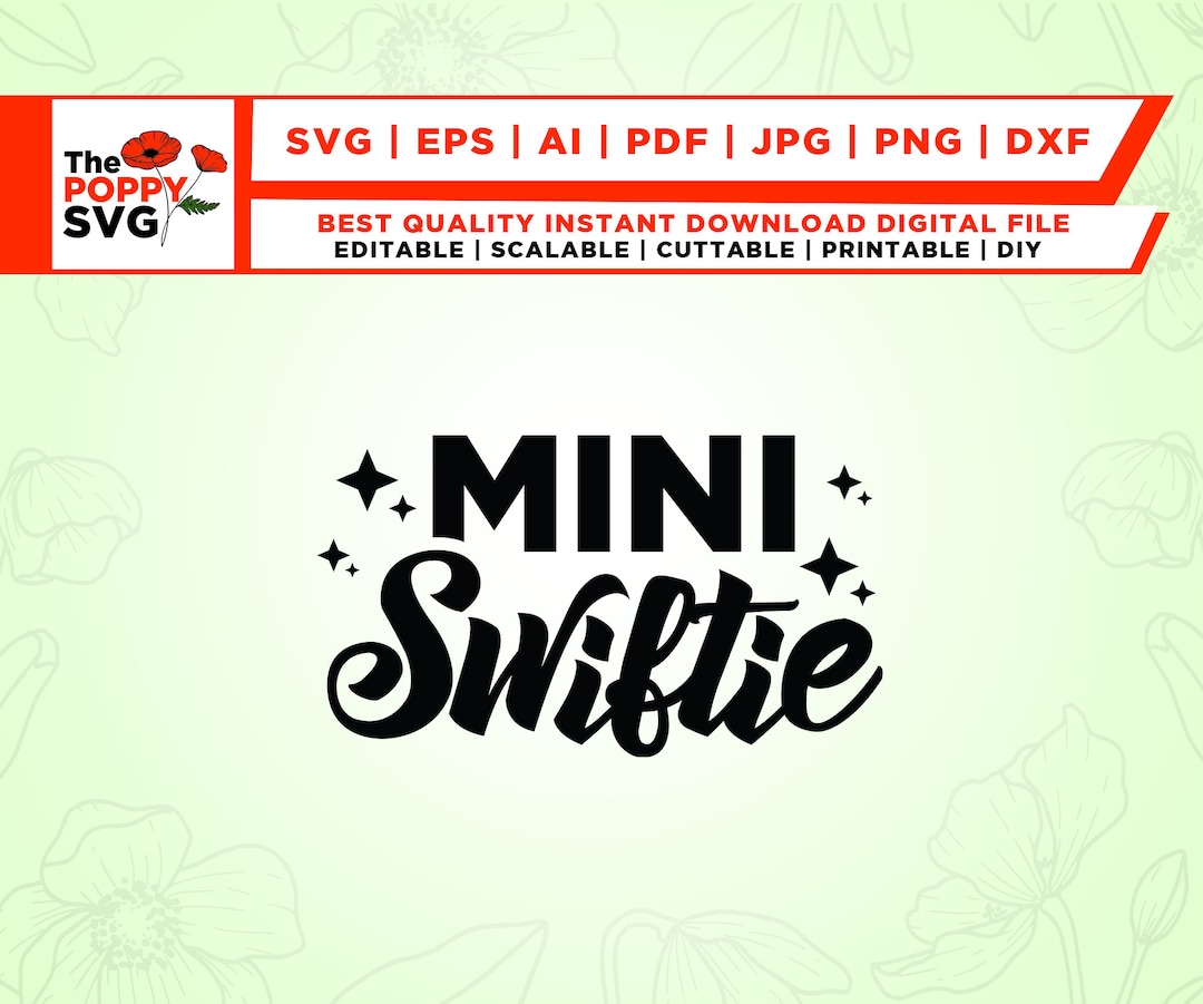 Mini Swiftie Svg, Eras Tour Clipart, Toddler Child Shirt, Cut File ...