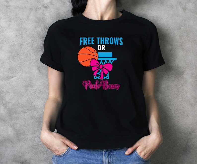 Free Throws and Pink Bows SVG Gender Reveal SVG Png Gender - Etsy