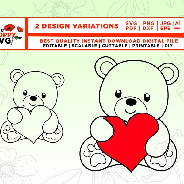 Valentine Teddy Bear - Etsy