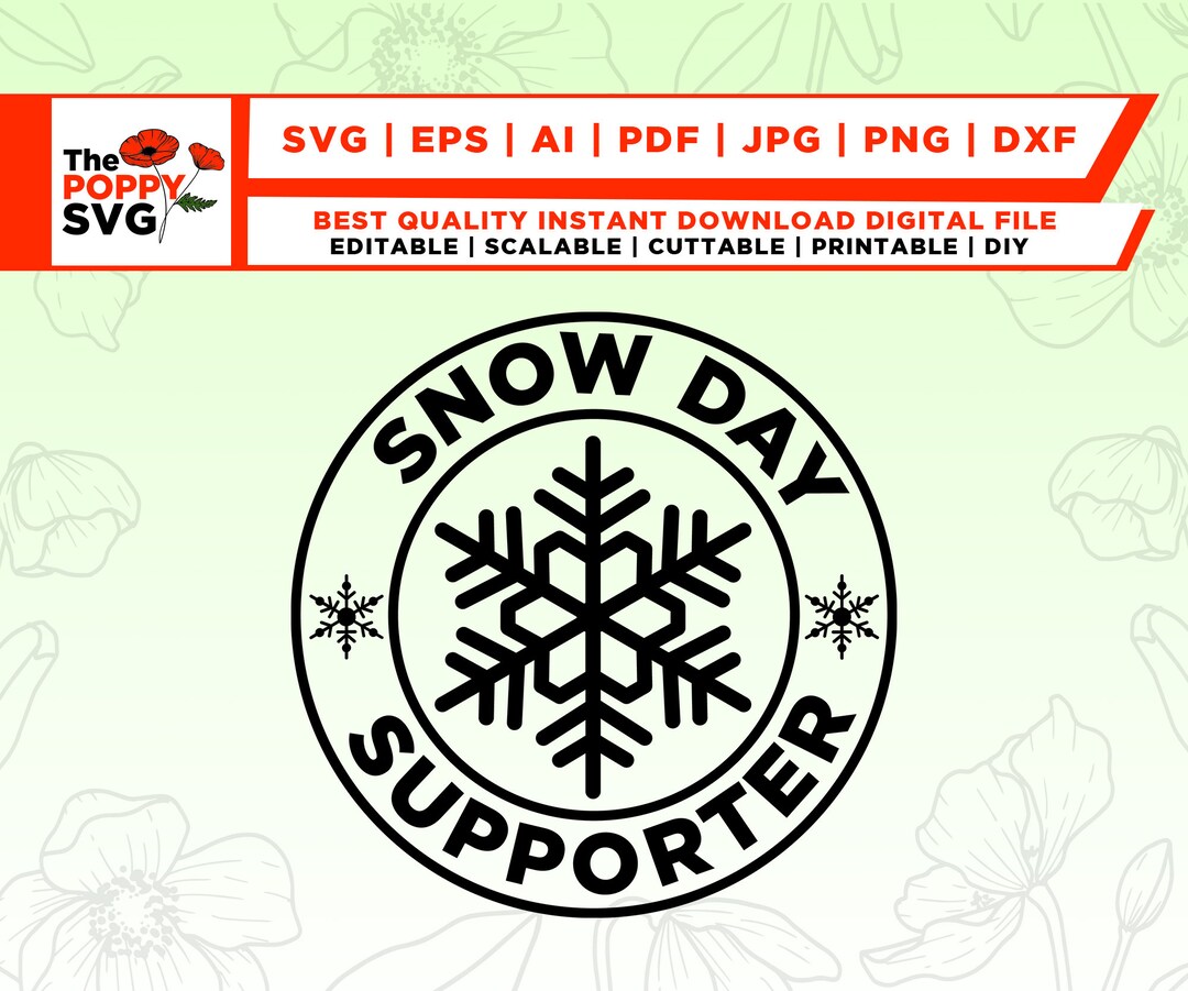 Snow Day Supporter SVG PNG, Snow Day Shirt Design, Christmas Svg ...