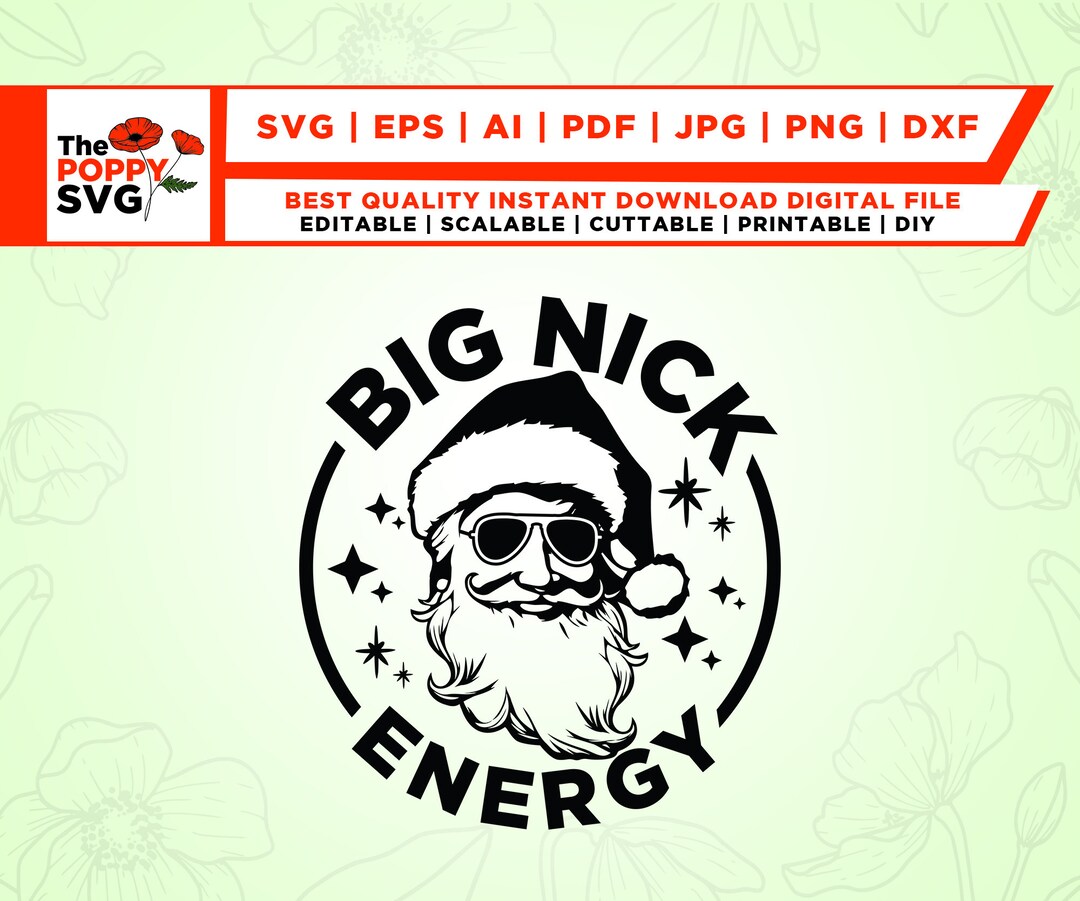 Big Nick Energy Svg, Adult Humor, Christmas Shirts Svg, Funny Christmas ...