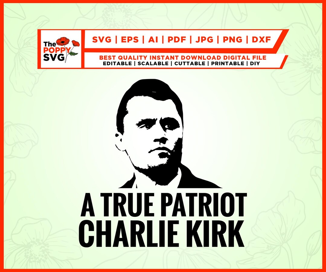 Ein echter Patriot Charlie Kirk Png, Charlie Kirk R.I.P svg, Echter ...