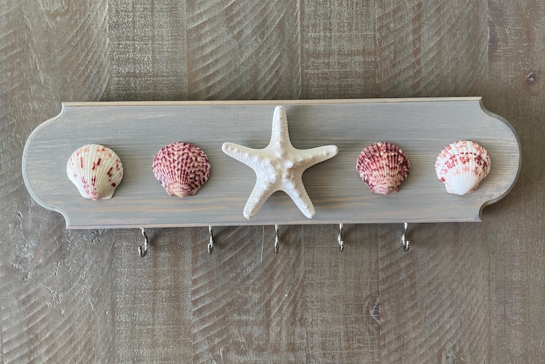 Seashell Key Hooks With Starfish - Etsy