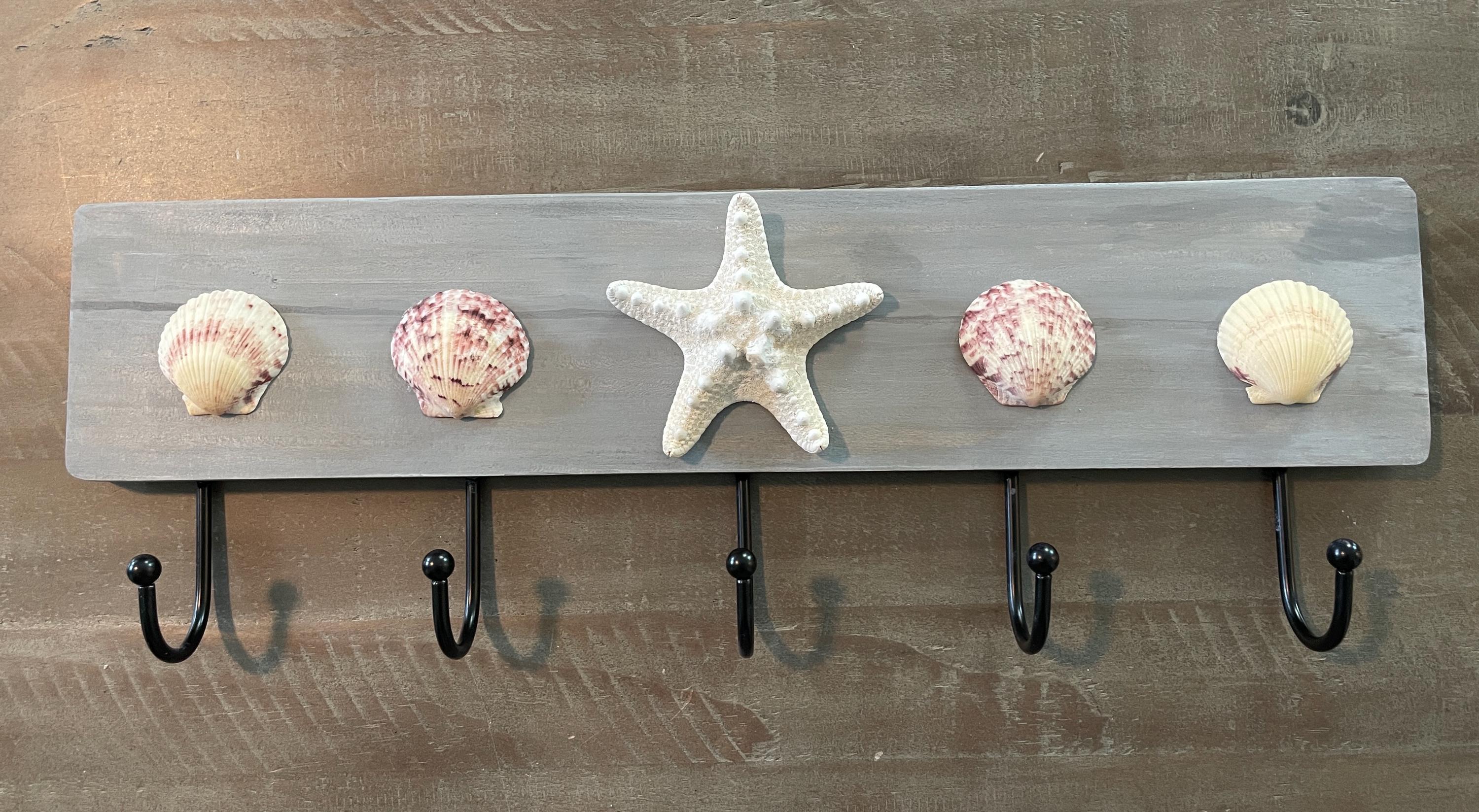 Beachy Seashell Coat Rack/key Hook - Etsy