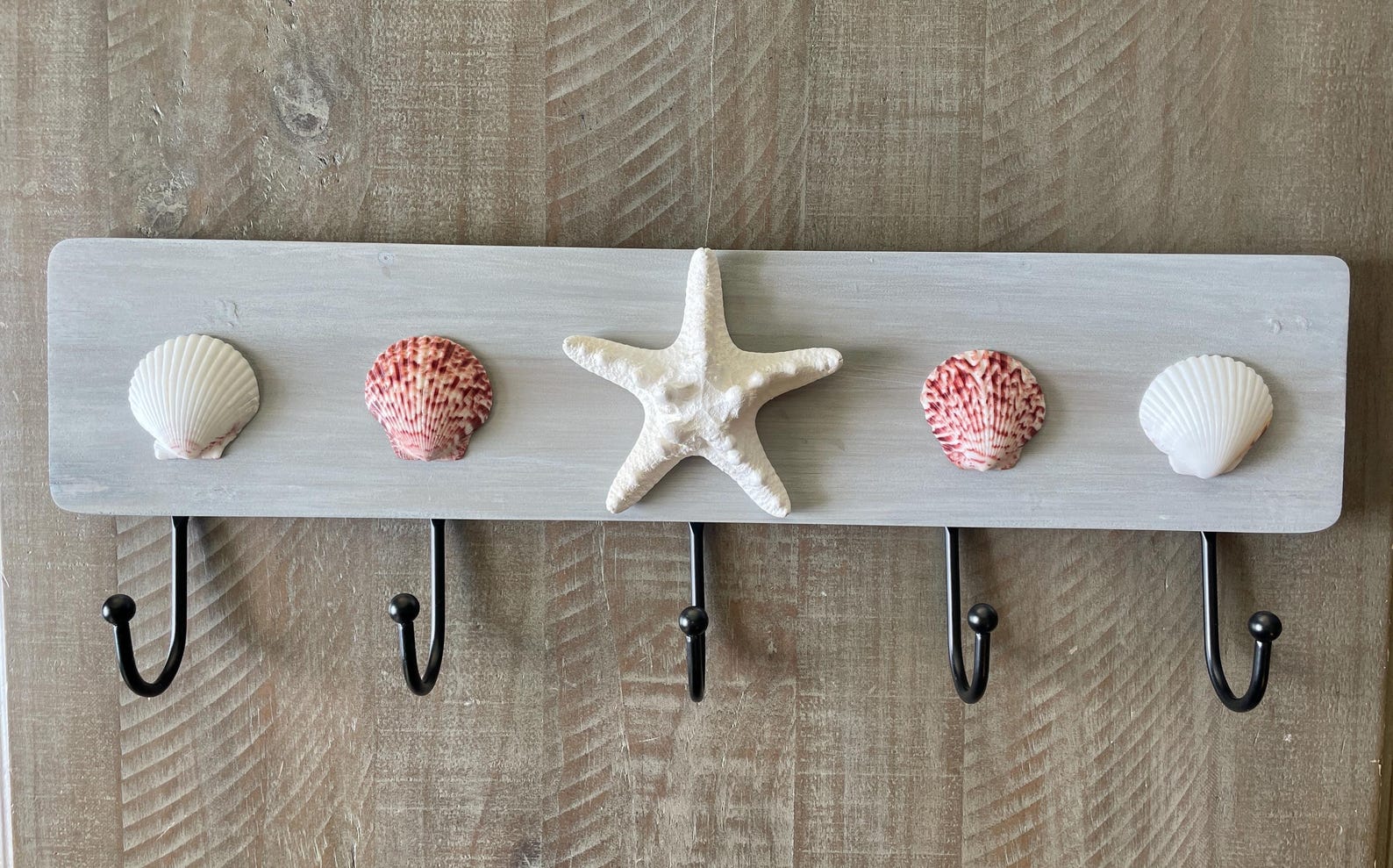 Beachy Seashell Coat Rack/key Hook - Etsy UK