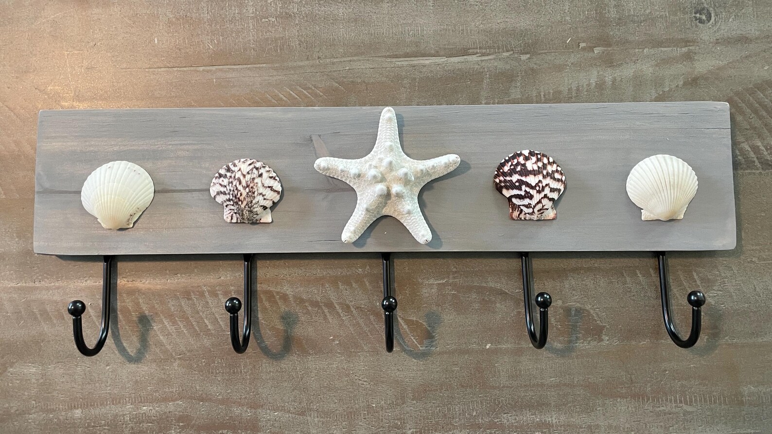 Beachy Seashell Coat Rack/key Hook - Etsy