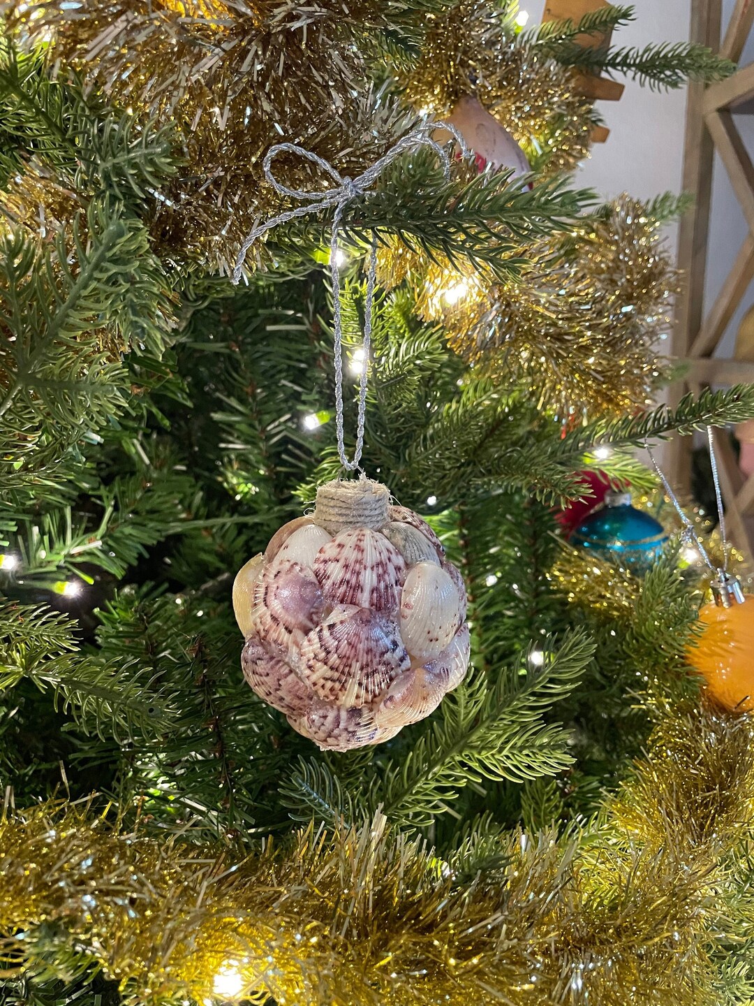 Sanibel Calico Shell Ball Ornament - Etsy