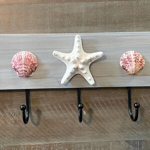Beachy Seashell Coat Rack/key Hook - Etsy UK