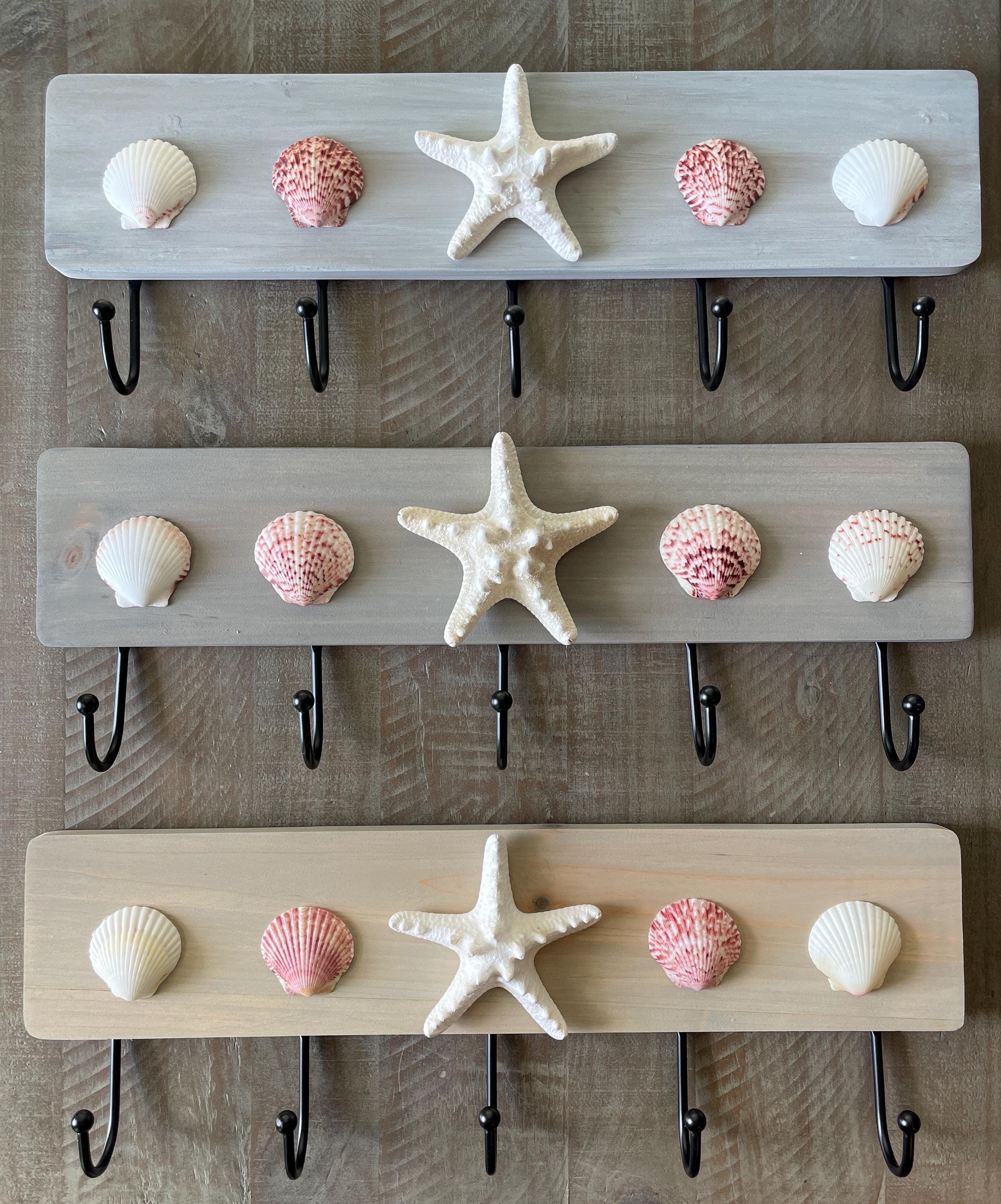 Beachy Seashell Coat Rack/key Hook - Etsy UK
