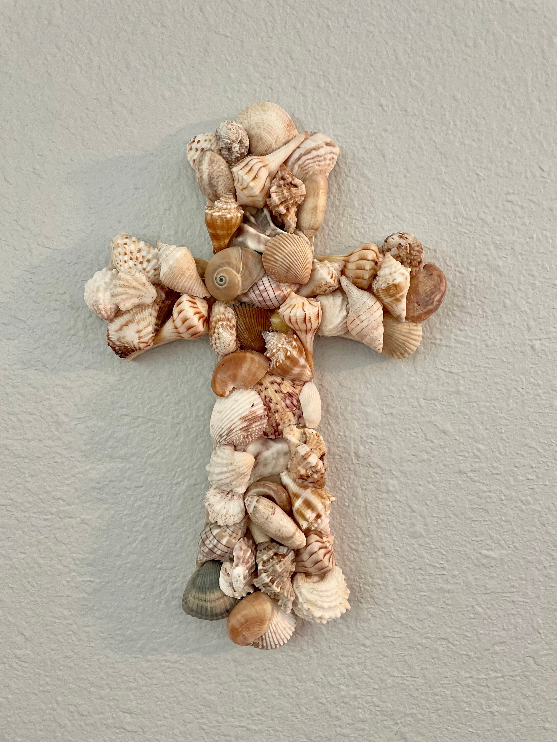 Seashell Cross, Hanging Wall Cross - Etsy