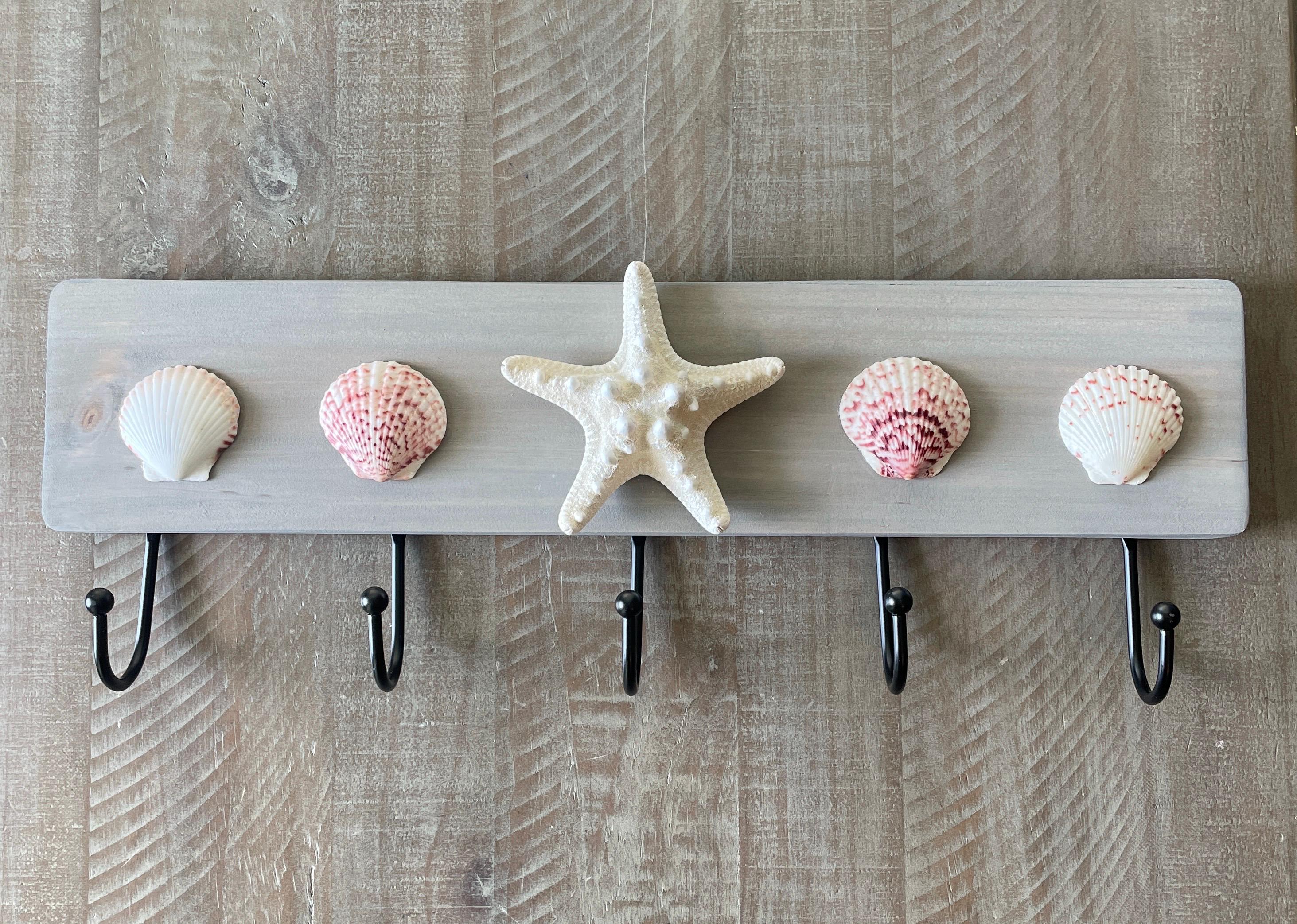 Beachy Seashell Coat Rack/key Hook - Etsy UK