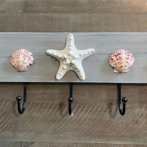 Beachy Seashell Coat Rack/key Hook - Etsy UK