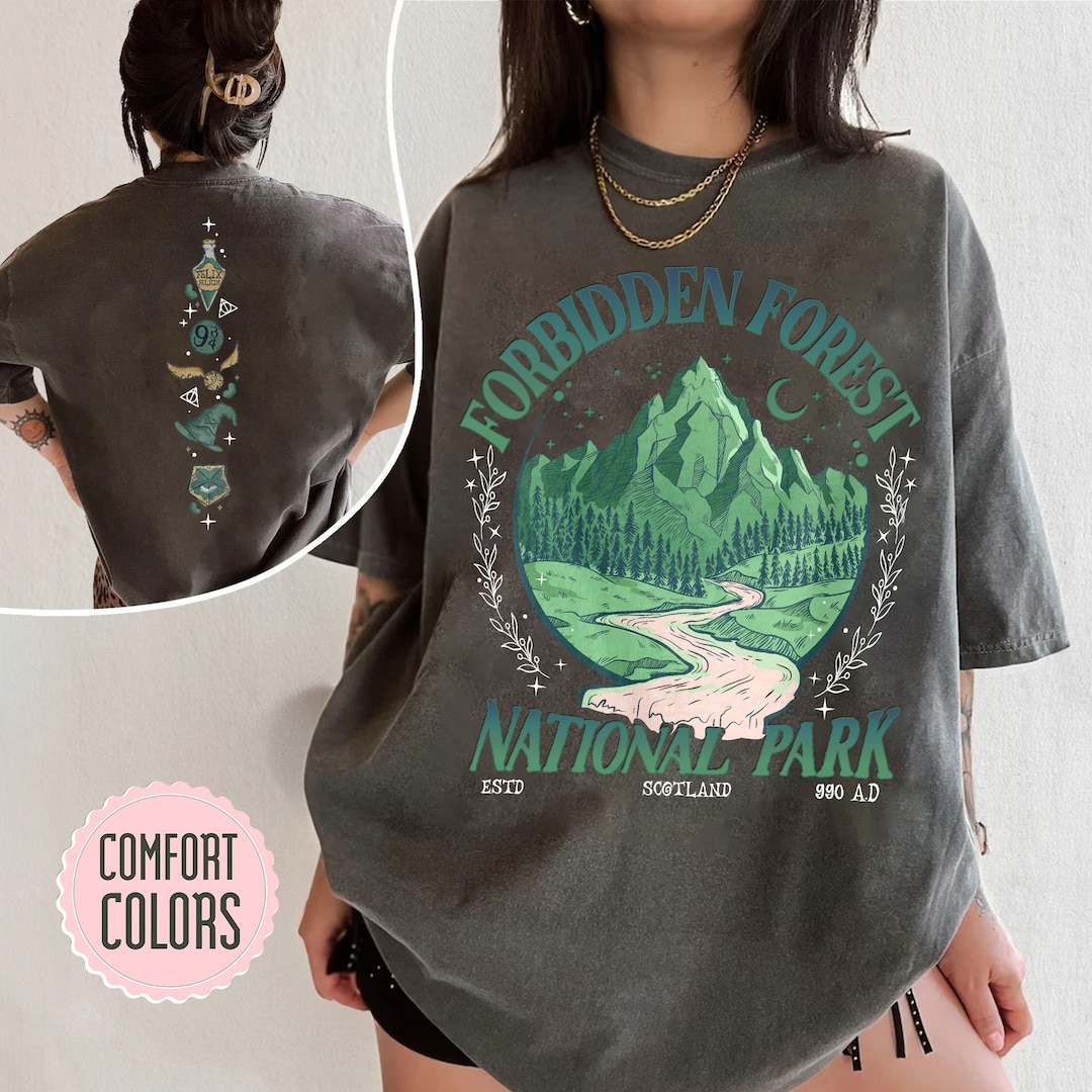 National Park Wizard Comfort Colors Shirt Forbidden Forest Tee, HP ...