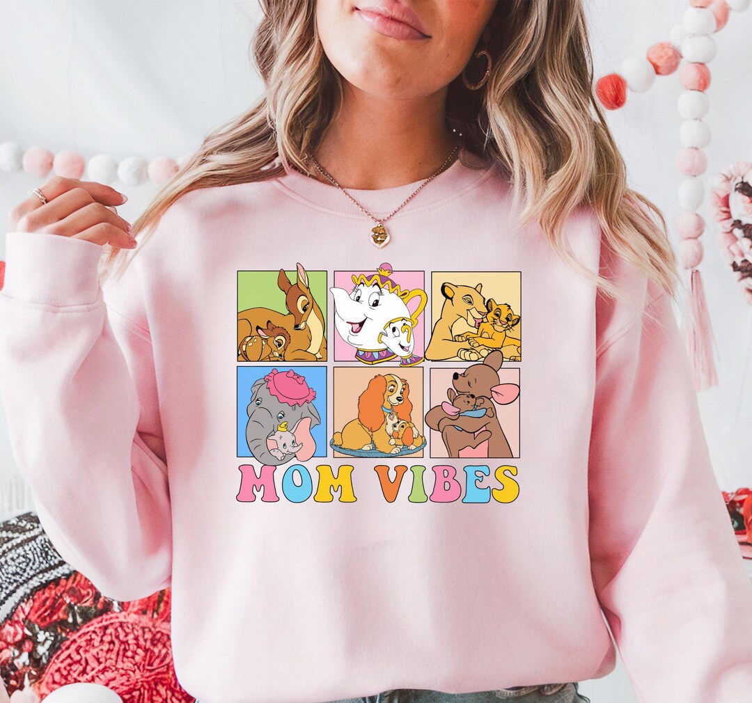 Retro Disney Character Mom Vibes Shirt,duchess, Perdita, Mrs. Potts ...
