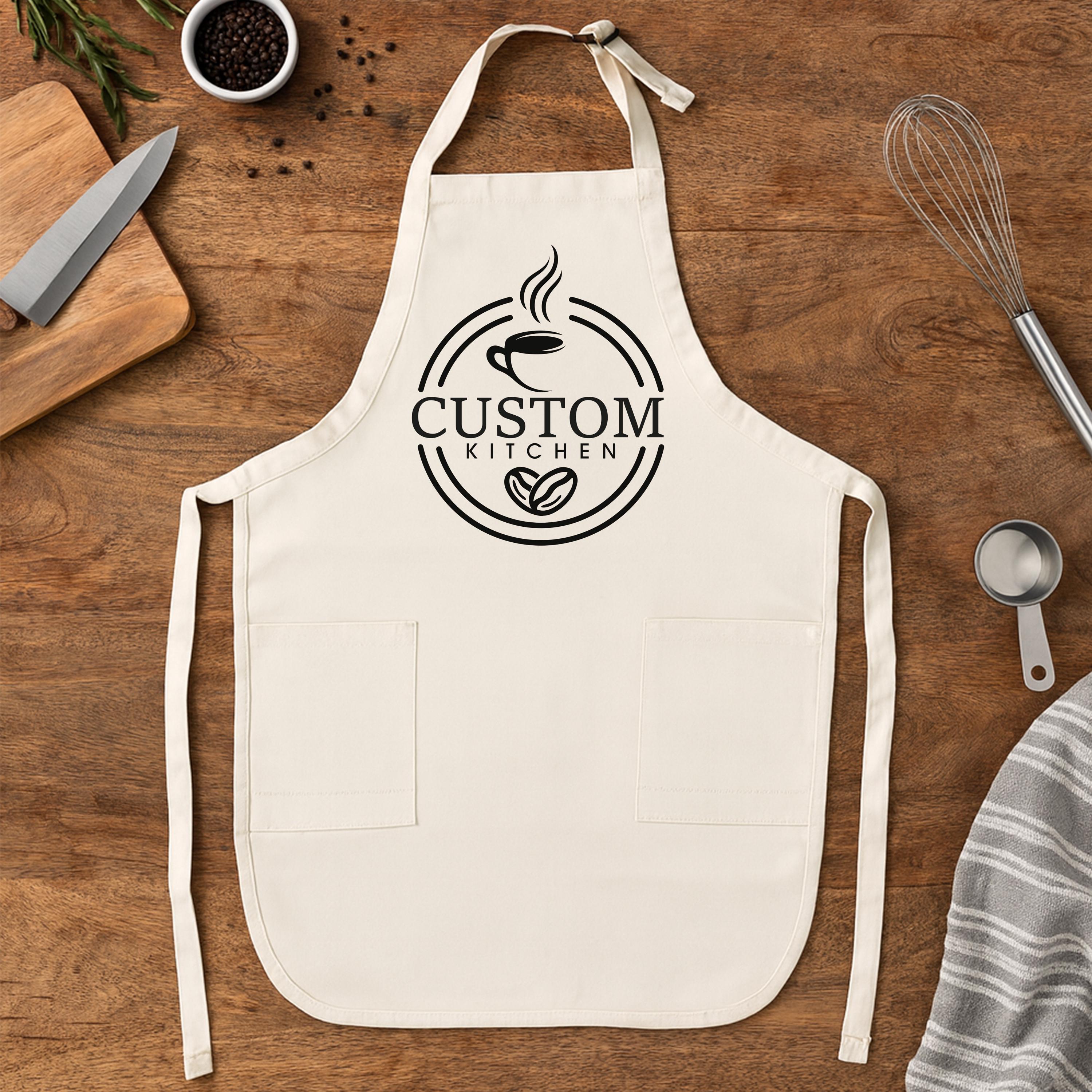 Personalized Logo Apron, Custom Text Apron, Restaurant Apron, Chef ...