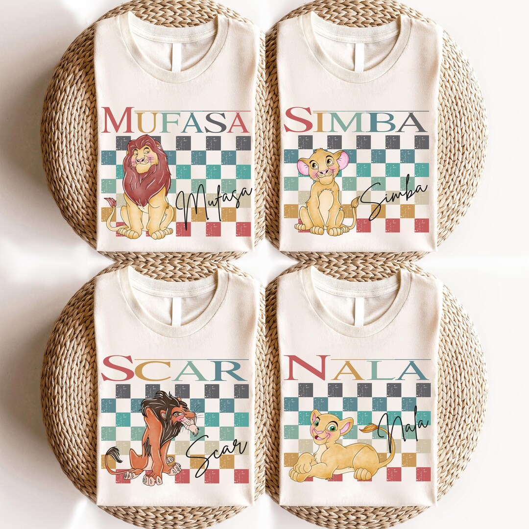 Disney Checkered Lion King Matching Shirt, Animal Kingdom Shirt, Timon ...