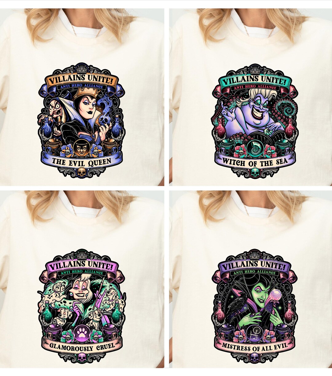 Disney Villains Punk Sweatshirt, Disney Bad Witches Shirt, Evil Queen ...