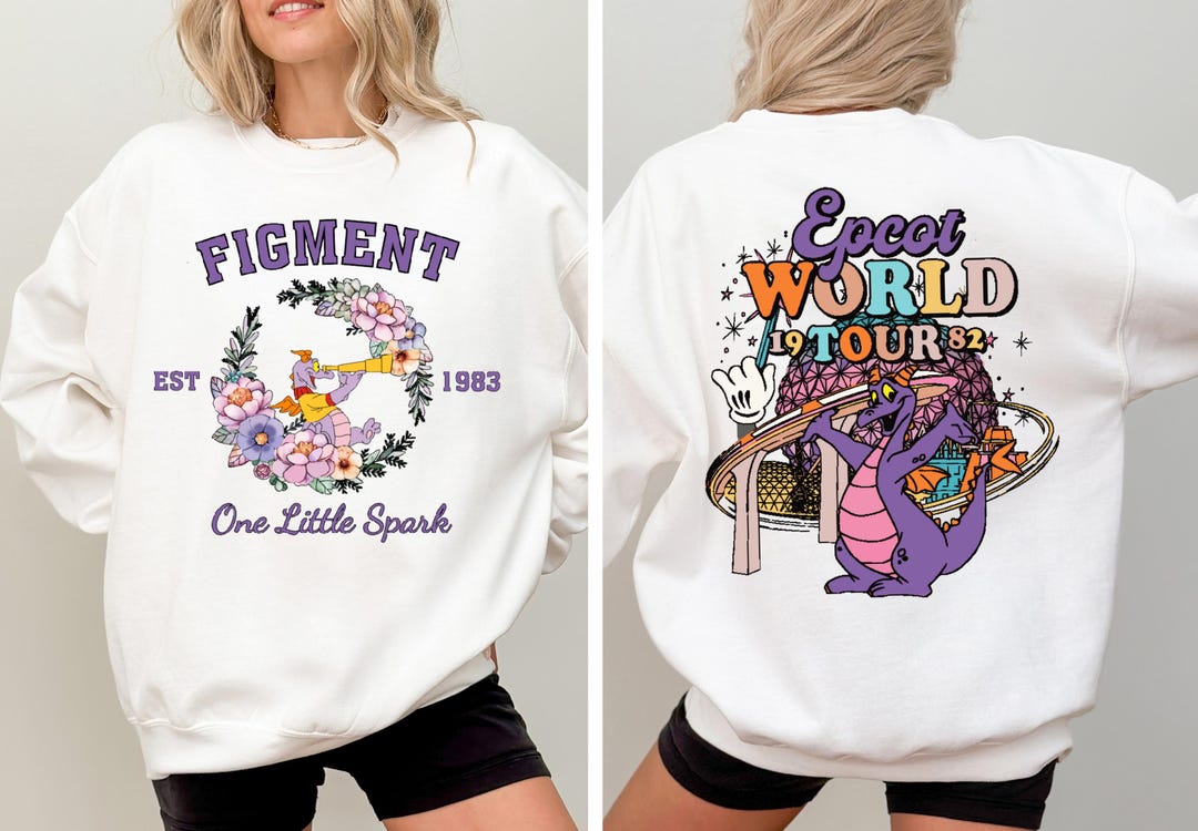 Disney Figment One Little Spark Shirt, Purple Dragon Shirt, Figment Est ...