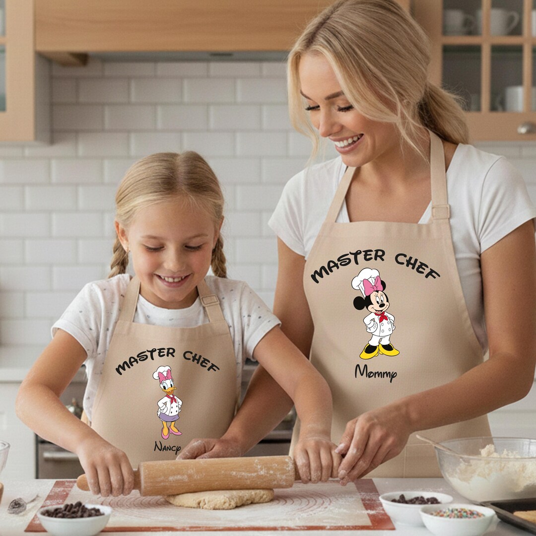 Custom Minnie and Daisy Duck Matching Apron, Personalized Disney ...