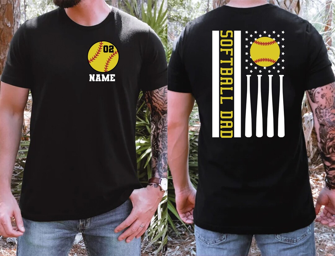 Personalized Softball Dad Shirt, Sport Daddy Shirt, Softball Custom ...