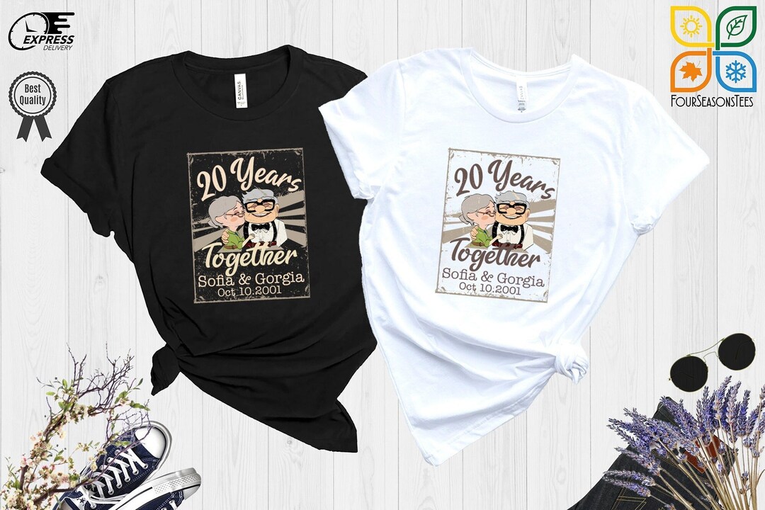 Disney Her Carl His Ellie Anniversary Shirt, Pixar Wife Husband Shirt ...