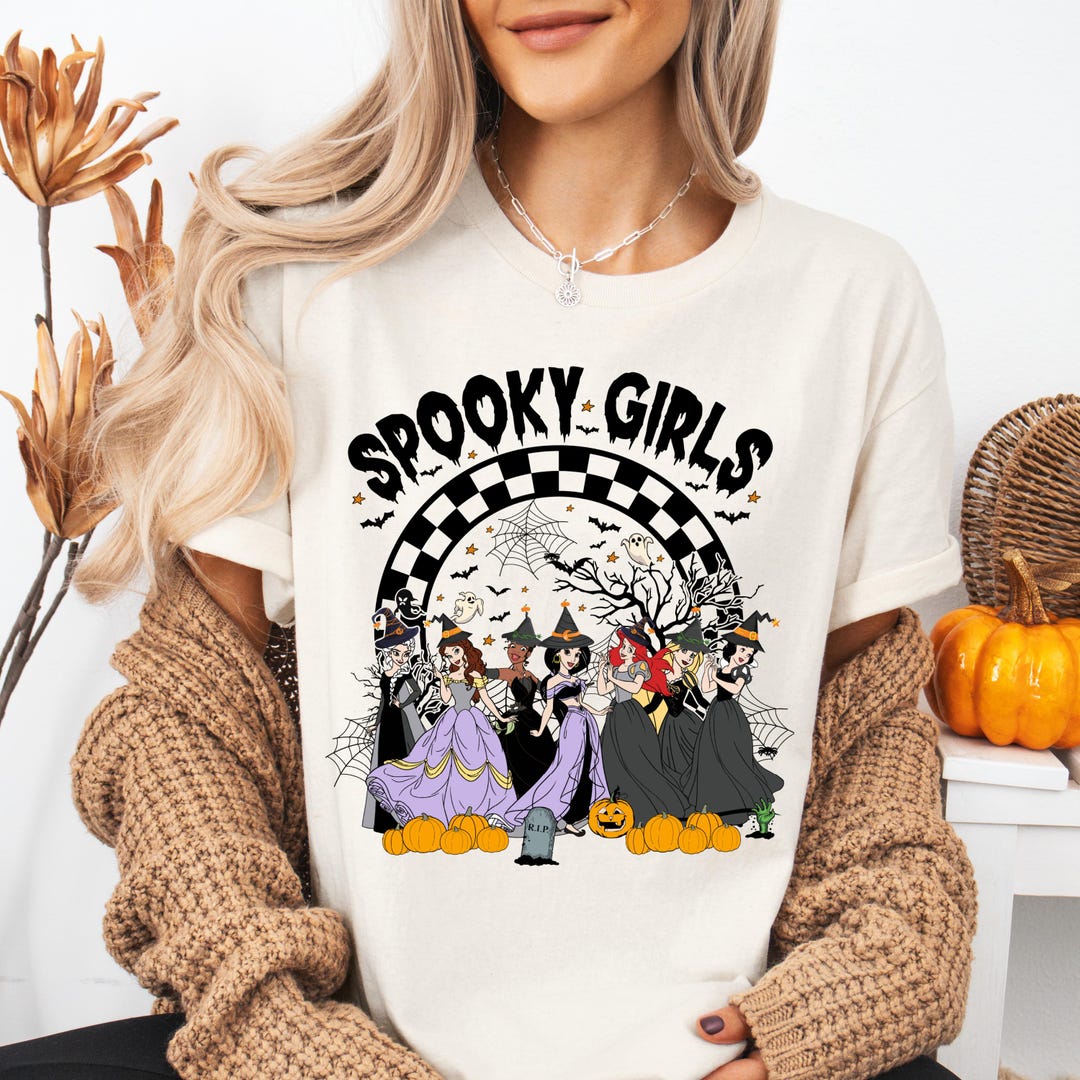 Halloween Witch Disney Princess Shirt, Disneyland Spooky Girls T- Shirt ...