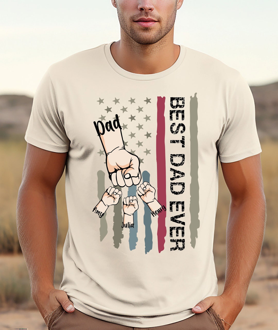 Custom Dad Shirt, Daddy Shirt With Kids Names, Father's Day Shirt, Papa ...