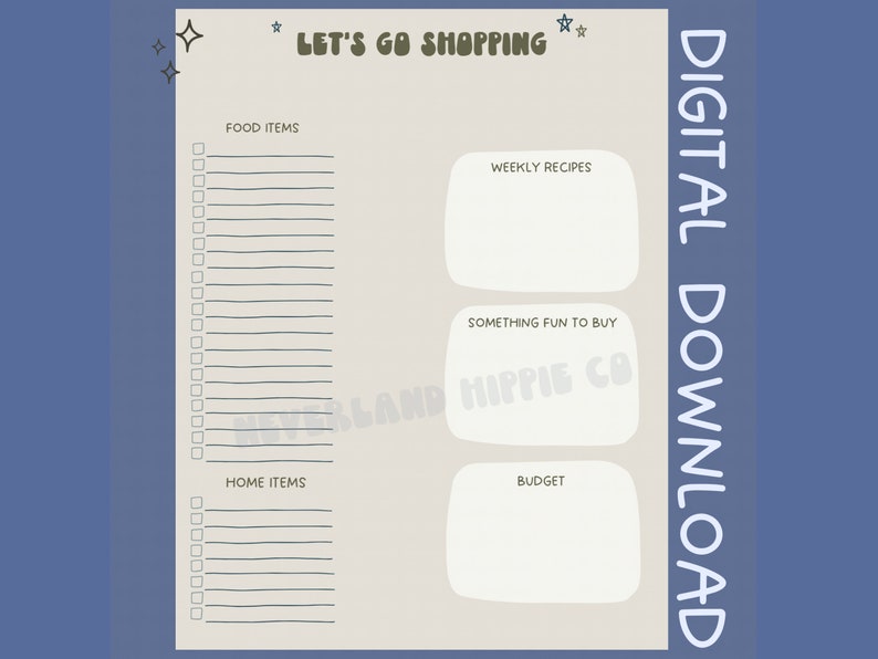 Printable Grocery List, Groceries Planner, Food Shopping List, Dairy ...