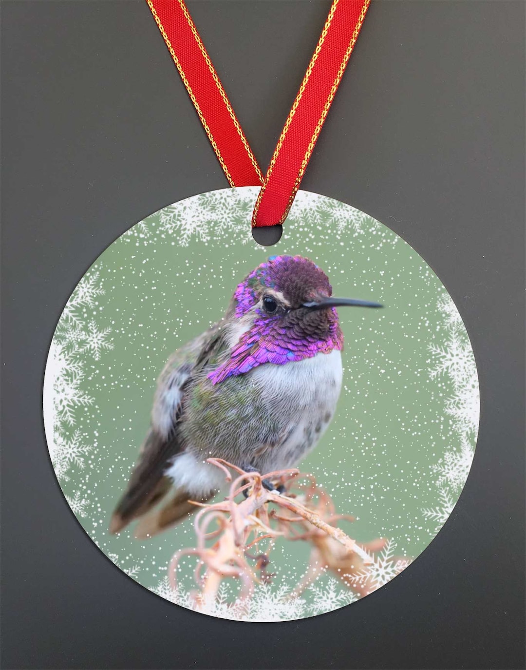 Hummingbird Christmas Ornament, Costa's 1, Holiday Ornament - Etsy