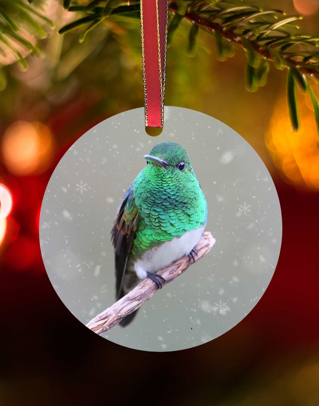 Snow-bellied, Hummingbird, Christmas Tree, Ornament. Holiday Gift, Tree ...