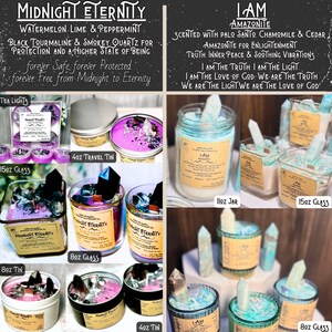 Reiki Charged Crystal Candles Healing Candles Intention Candles Crystal ...