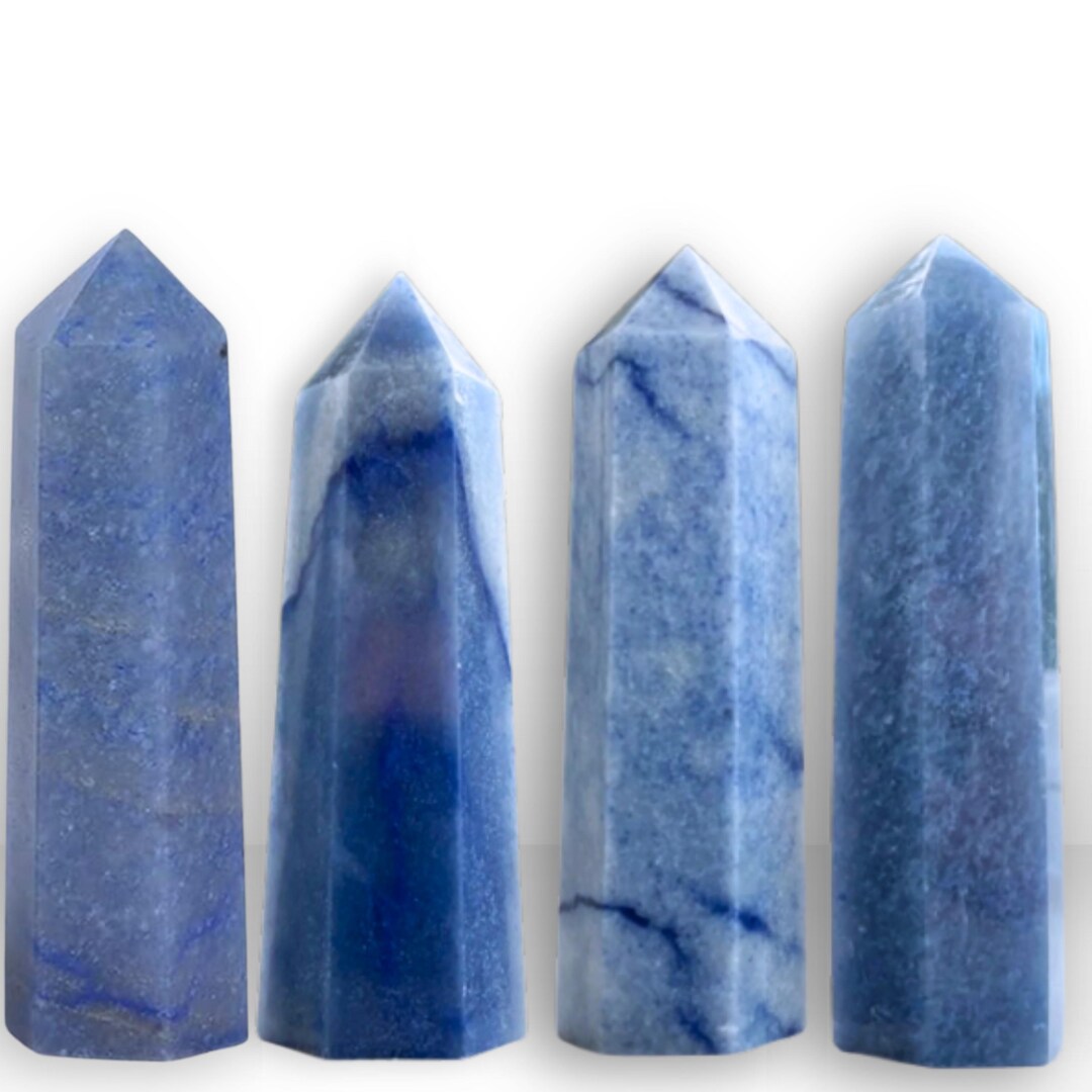 Blue Aventurine Crystal Towers – Natural Blue Polished Obelisk - Etsy