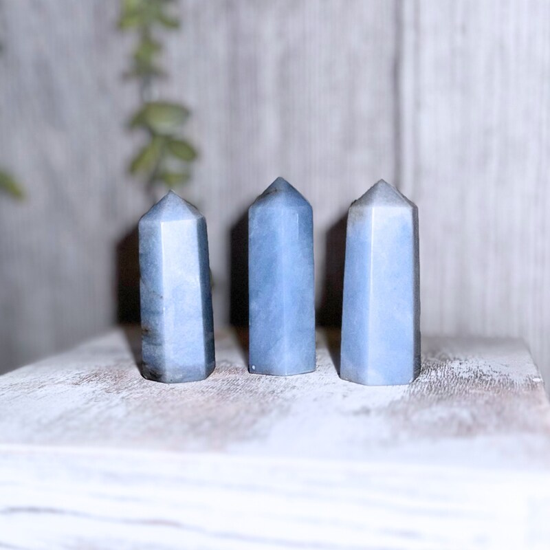 Angelite Crystal - Etsy