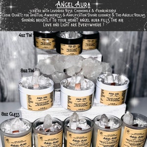 Reiki Charged Crystal Candles Healing Candles Intention Candles Crystal ...