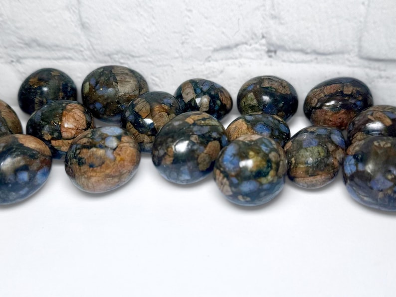 Tumbled Que Sera Crystal: Galaxy Rhyolite, Blue Liberite Stone - Etsy