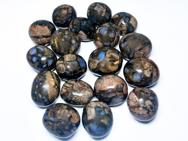 Tumbled Que Sera Crystal: Galaxy Rhyolite, Blue Liberite Stone - Etsy