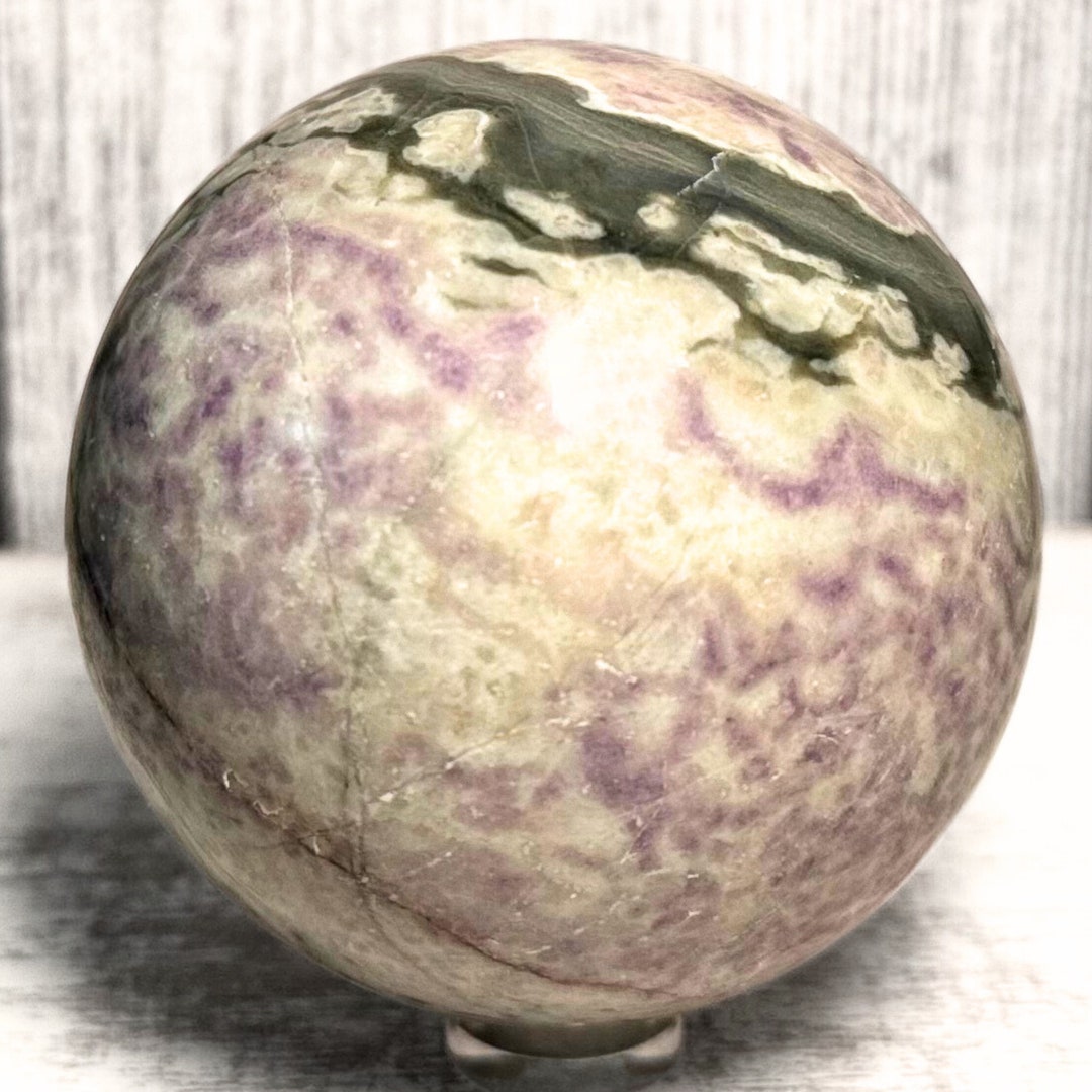 Ocean Jasper Sphere: Madagascar Crystal, Cellular Orbicular Stone - Etsy