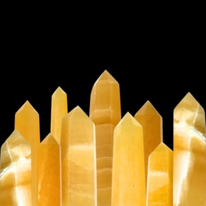 Orange Calcite Towers - Natural Premium Orange Calcite Points - Orange ...