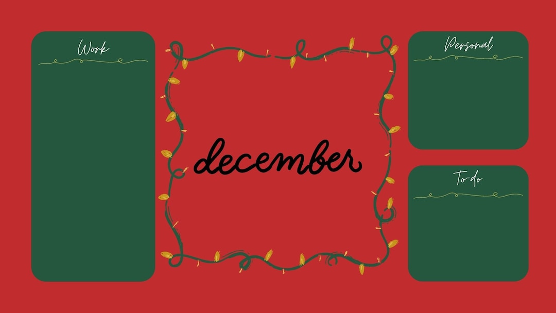 Christmas Desktop Wallpaper, December Computer Background, Winter ...