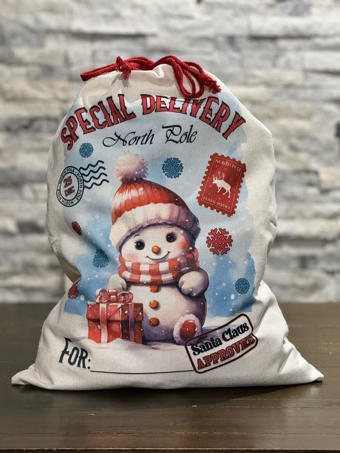Personalized Santa Sack / Gift Bag - Etsy