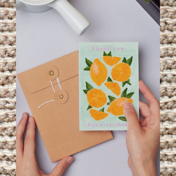 Bundle of Four Thank You Cards | Summer Fruits Cards in 4 Colourful ...