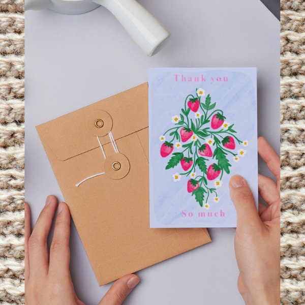 Bundle of Four Thank You Cards | Summer Fruits Cards in 4 Colourful ...