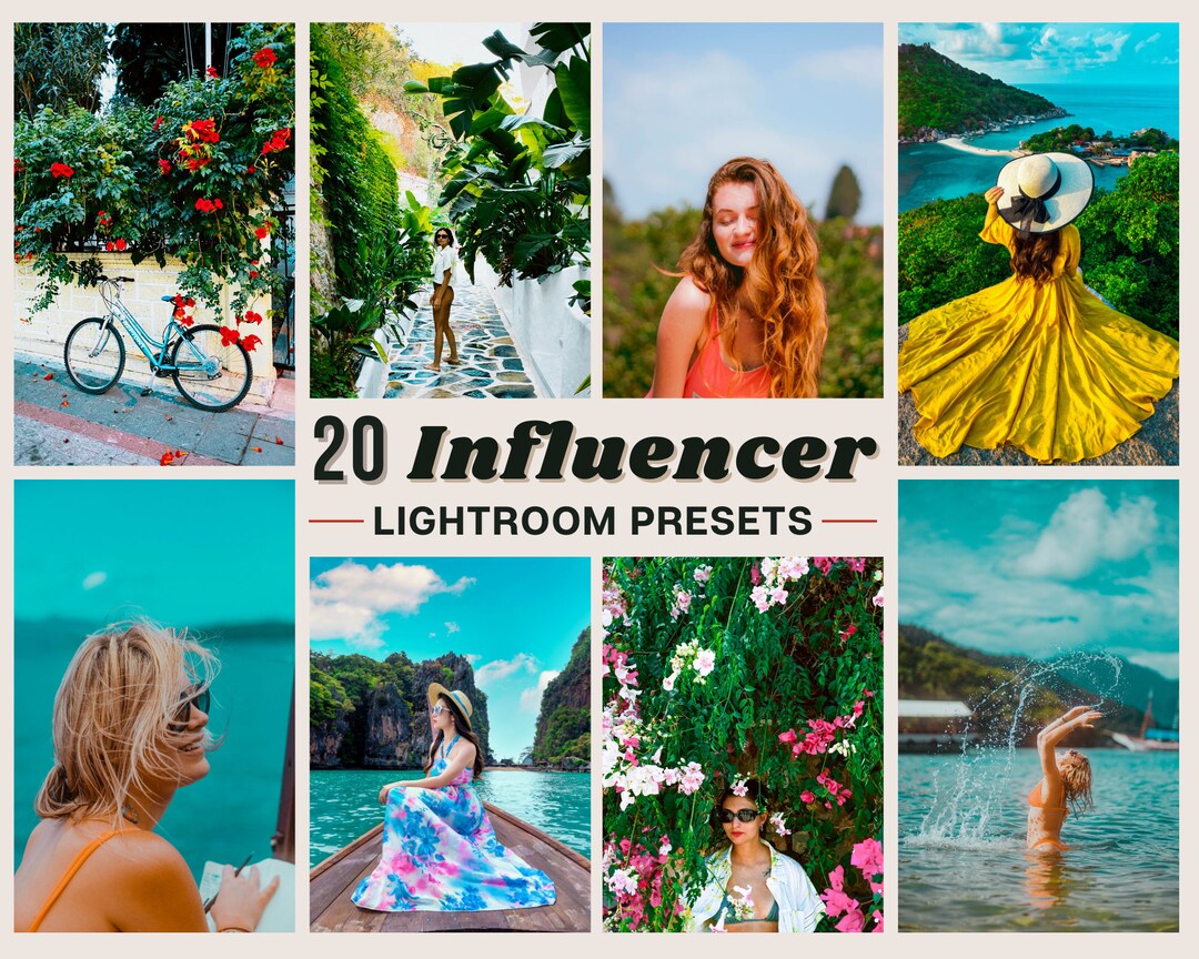 20 Bright Airy Influencer Mobile Lightroom Presets, Photo Editing for ...