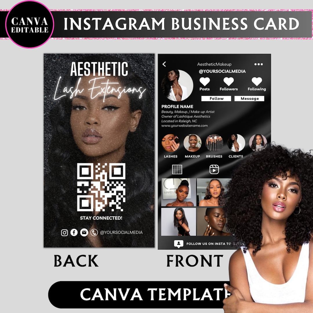 2024 Instagram Business Card IG Business Card Template DIY - Etsy