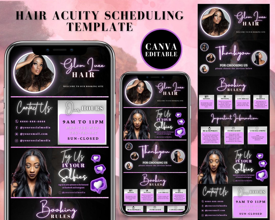 Acuity Scheduling Template, Hair Stylist Acuity Scheduling Template ...