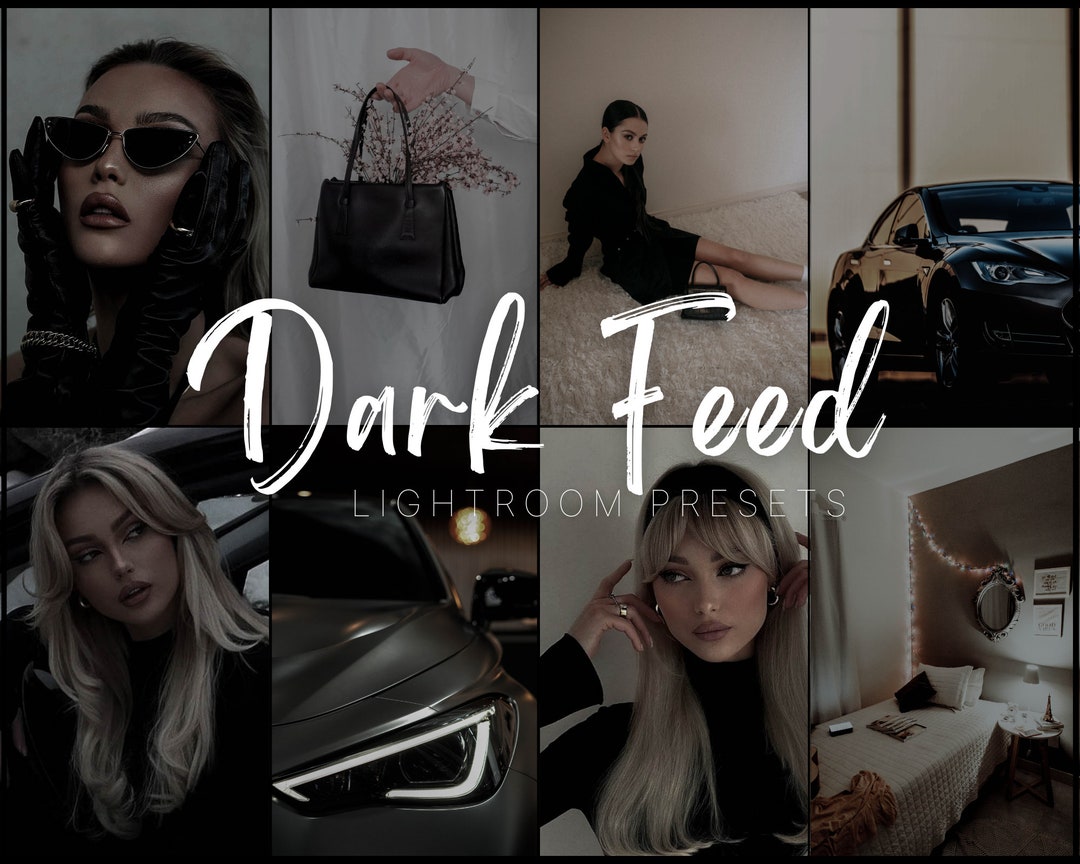 10 Dark Feed Lightroom Mobile Preset, Minimal / Minimalist Preset, Dark ...